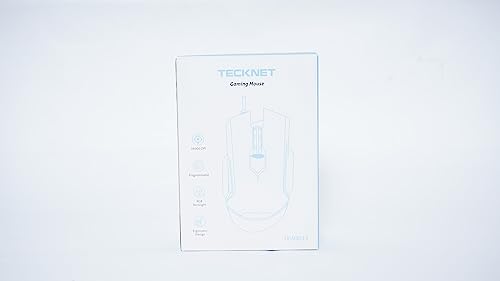 TECKNET Ergonomic Wired Mouse, 4 Adjustable DPI Levels, Silent & Flexible, Compatible with Windows/Mac/Chrome/Linux, 1.5m USB Cable