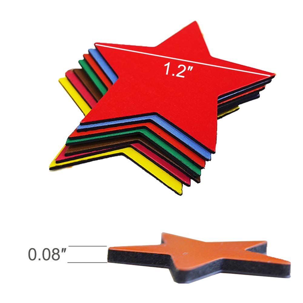 Refrigerator Magnets 35-Pack Star Fridge Magnets Cute Colorful Functional Magnets for Office, Kitchen, Refrigerator, Whiteboard Magnet Set