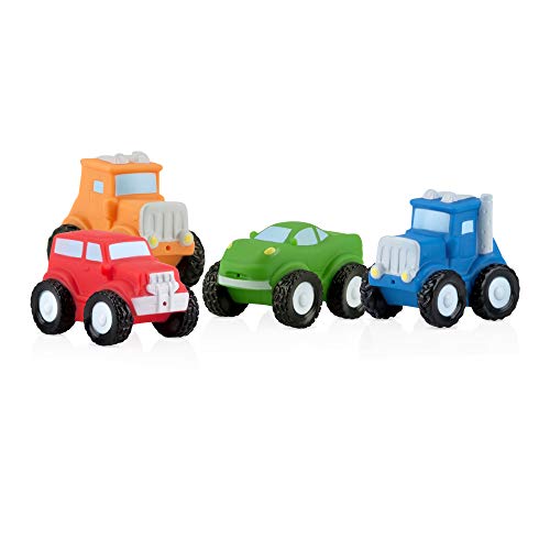 Nuby Squirt Wheels Baby Bath Toys - Baby Essentials - 4-Count
