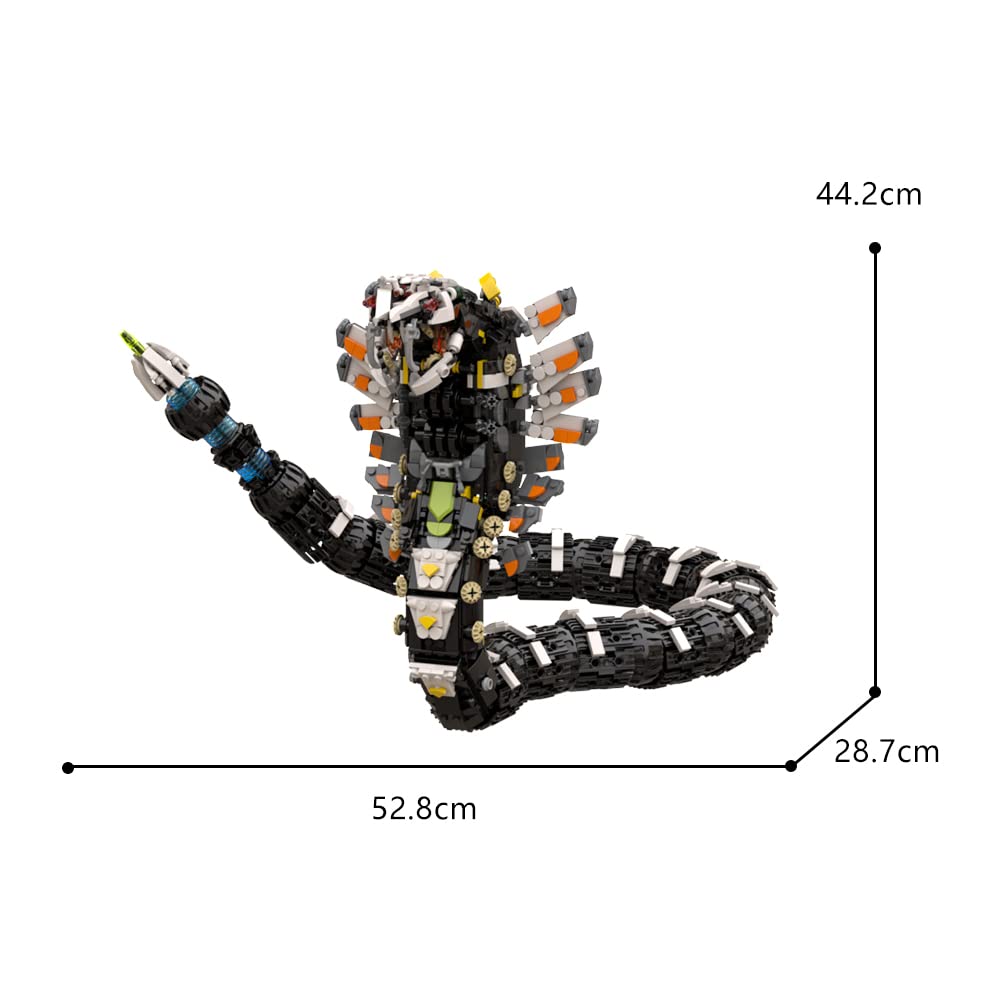 Slitherfang Monster Zero Game Figure Building Model Toy,Serpentine -Like Snake Beast Machine Building Set,Awesome Thunder Collcetible Model for Build and Display (1431 Pieces)