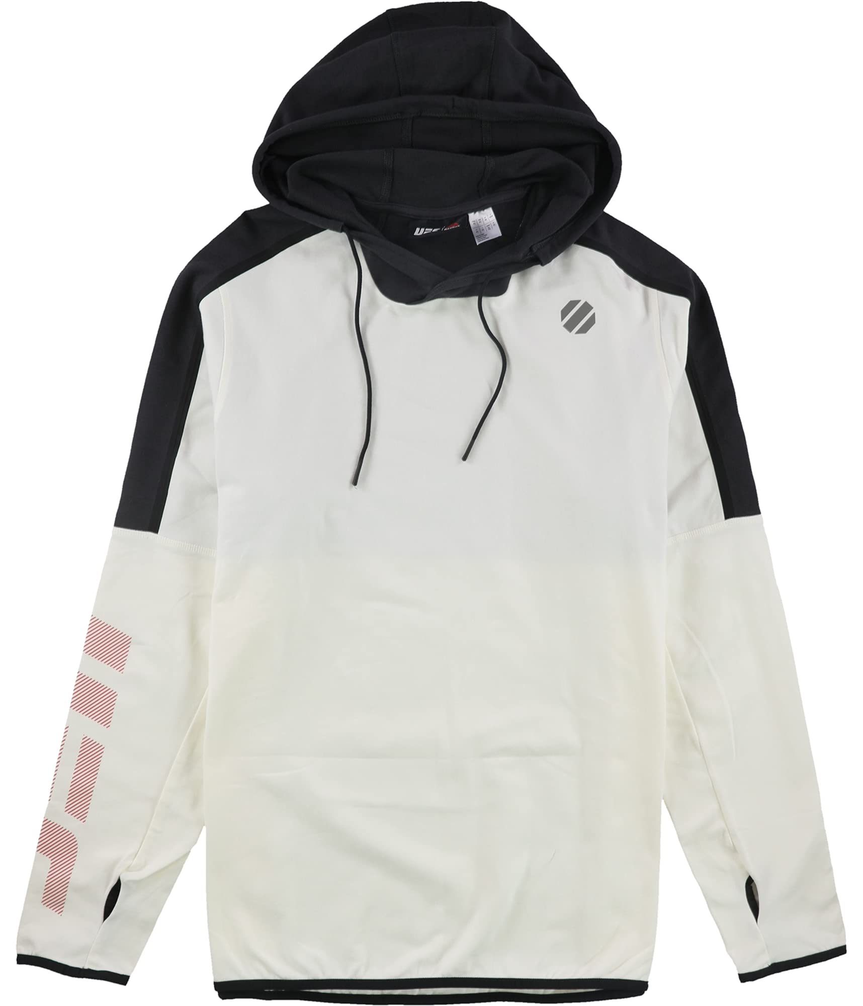 Reebok Mens Speedwick Performance Pullover Hoodie Sweatshirt, White, Large