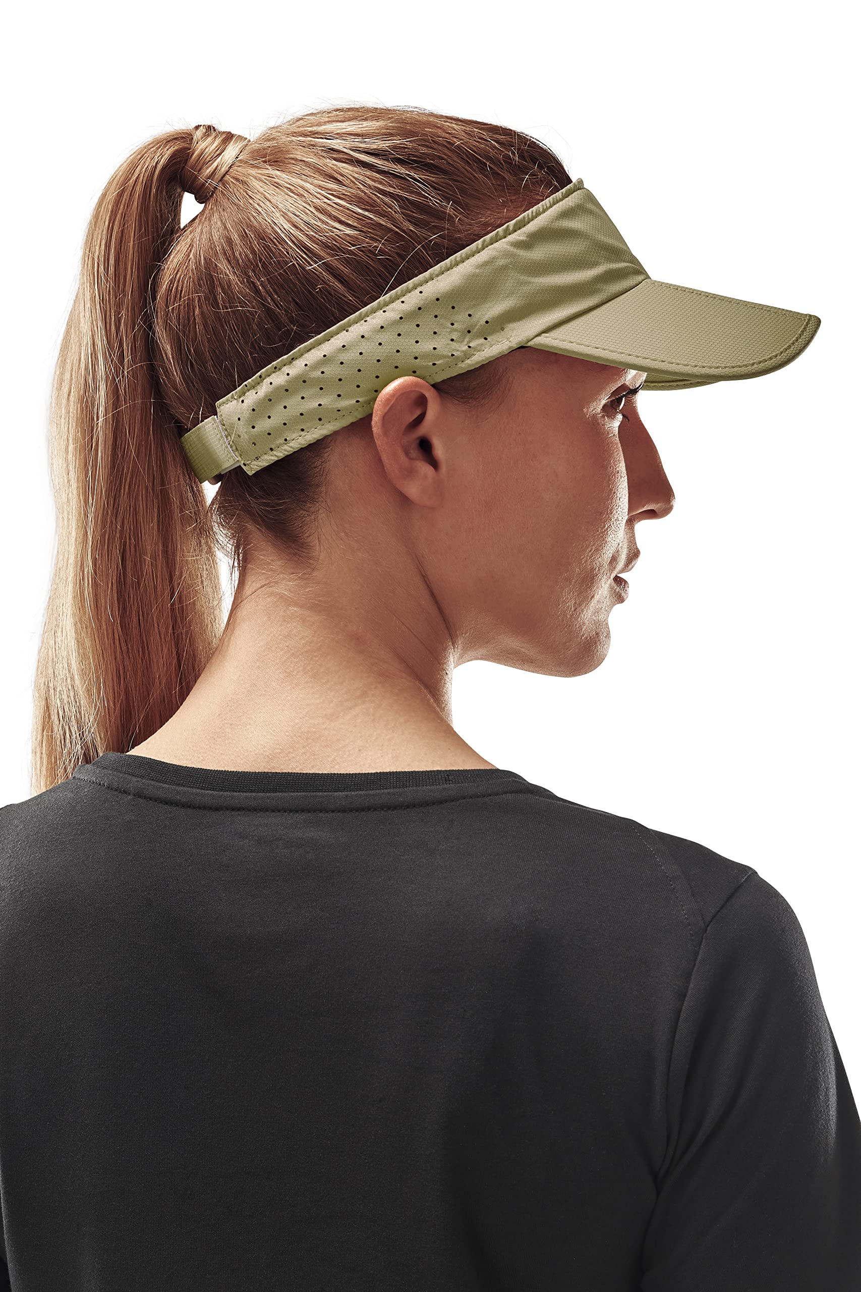 The Run Visor, Olive, Unisex, OS