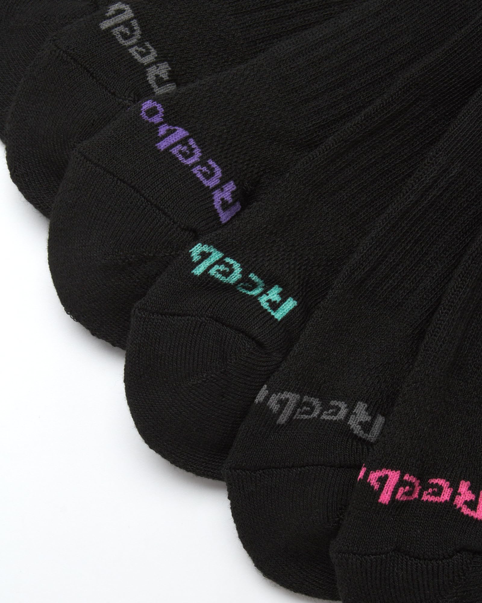 Reebok Women's Socks - 12 Pack Athletic Quarter Crew Socks, Size 4-10, Black