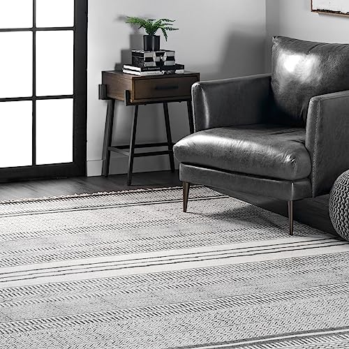 nuLOOM Hand Made Raina Area Rug, 9x12, Grey