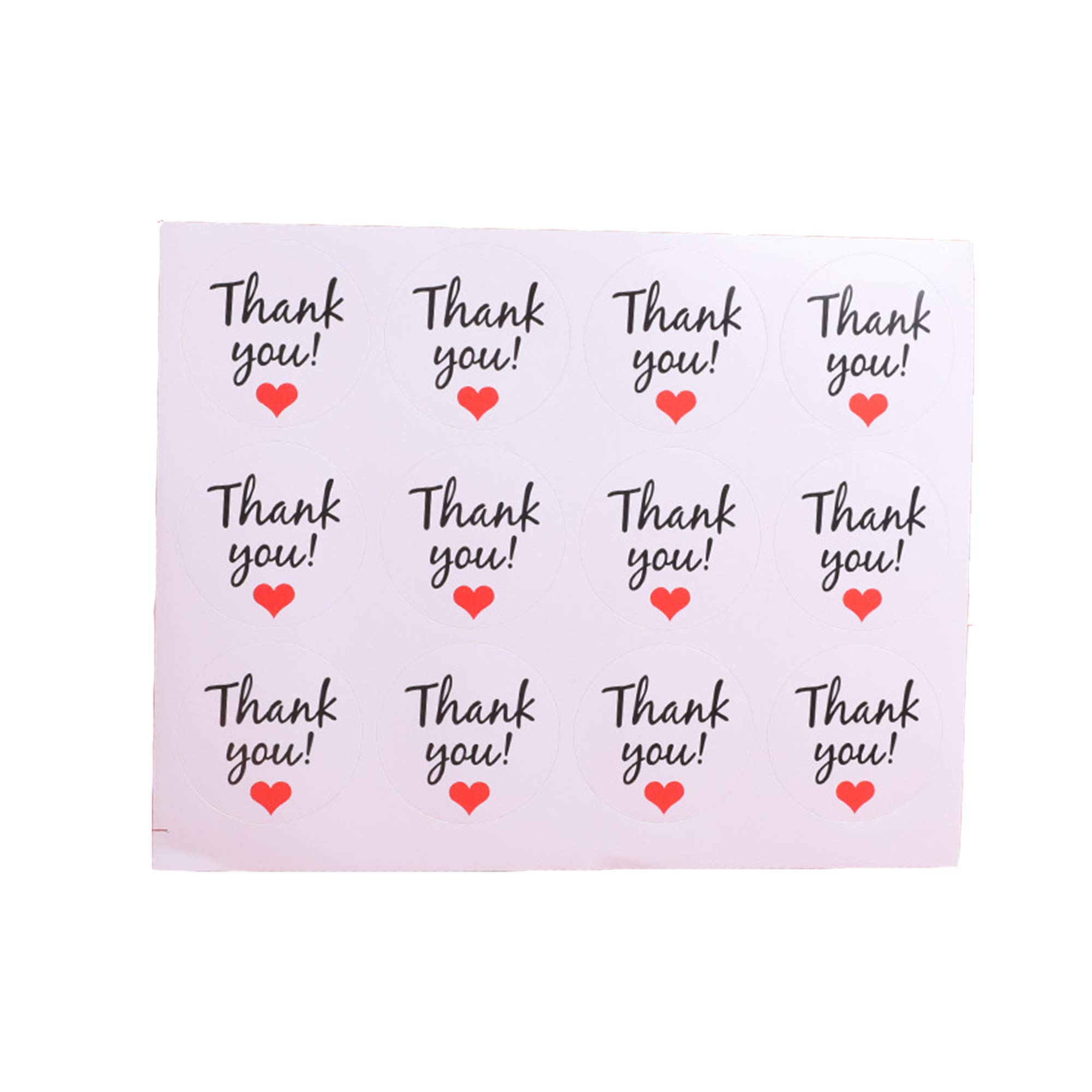 Mr-Label 300 Pcs of Circle Sealing Sticker – Thank You Sticker/Thank You Adhesive Label for Card| Envelope|Gift| Product (White)