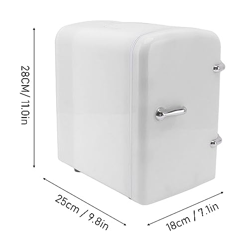 Mini Beauty Fridge, Portable Cooler Warmer Refrigerator ABS Plastic 36W AC100-240V DC12V Noiseless for Office (US Plug)