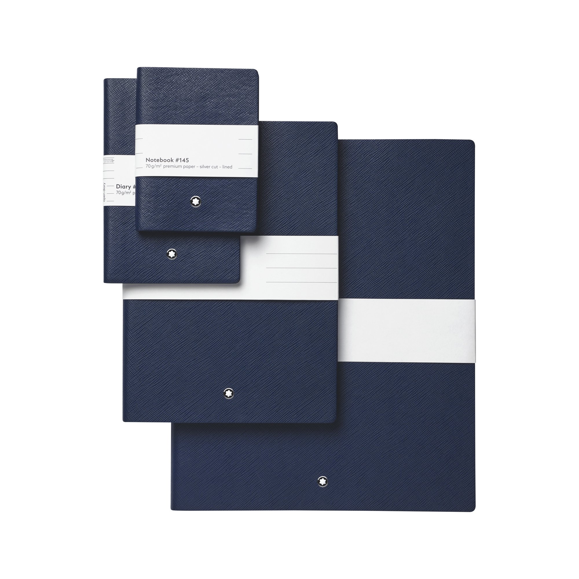Montblanc Notebook Indigo Lined #146 Fine Stationery 113593 β Elegant Journal with Leather Binding and Ruled Pages β 1 x (5.9 x 8.2 in.)