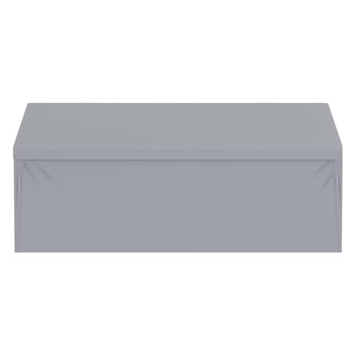 VEVOR Carport Replacement Canopy Cover Top + Side Wall 10 x 20 ft, Garage Tent Shelter Tarp Heavy-Duty Waterproof & UV Protected, Easy Installation with Ball Bungees,Grey (Frame Not Included)