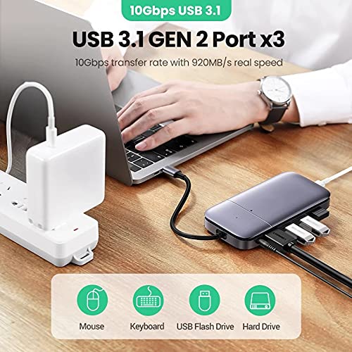 XXXDXDP USB C HUB USB Type C 3.1 to M.2 B-Key 4K 60Hz USB 3.1 10Gbps USB C HUB Splitter