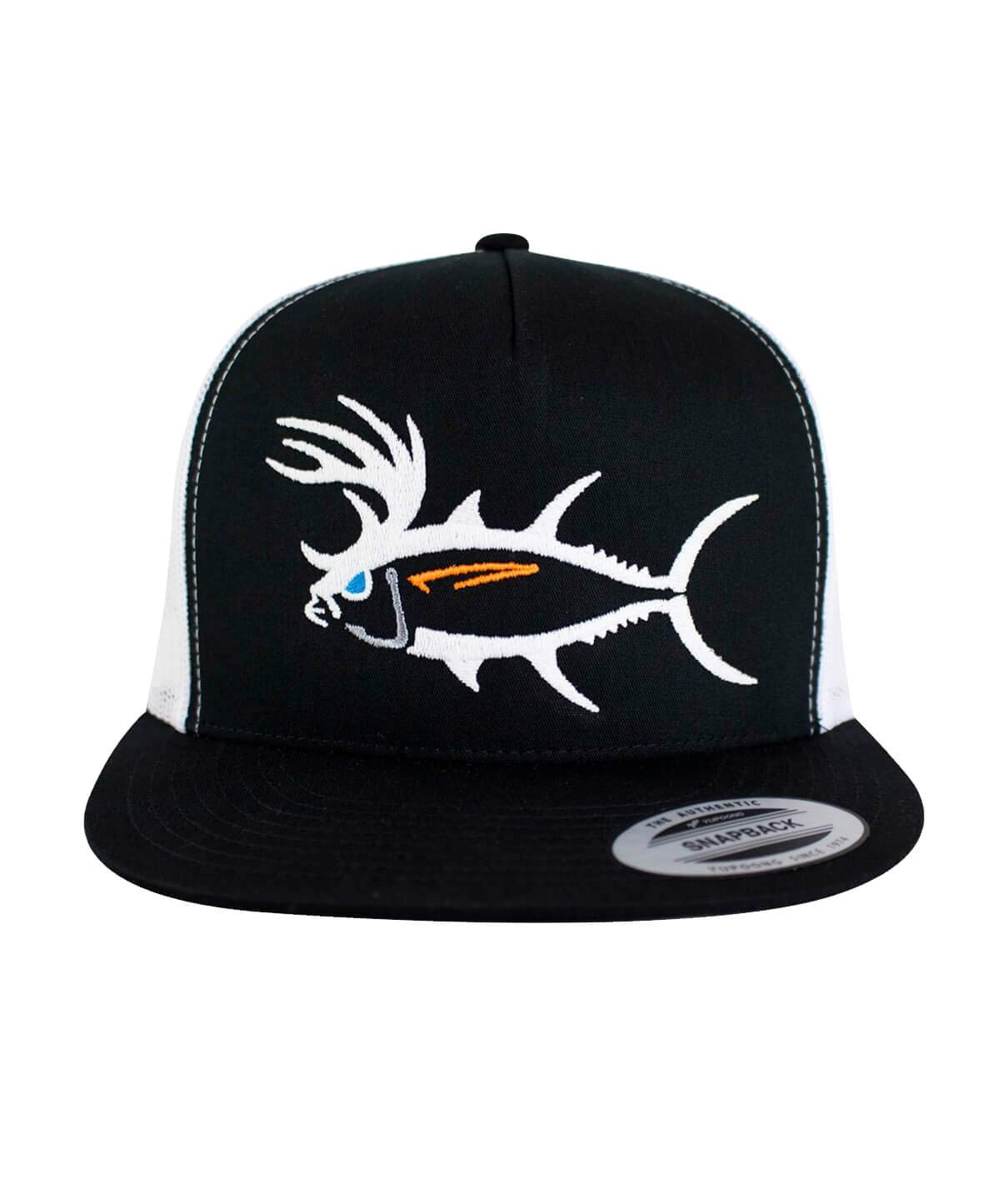 NICERIDE Buckeye Classic Snapback Mesh Back Trucker Baseball Hat (Black/White)