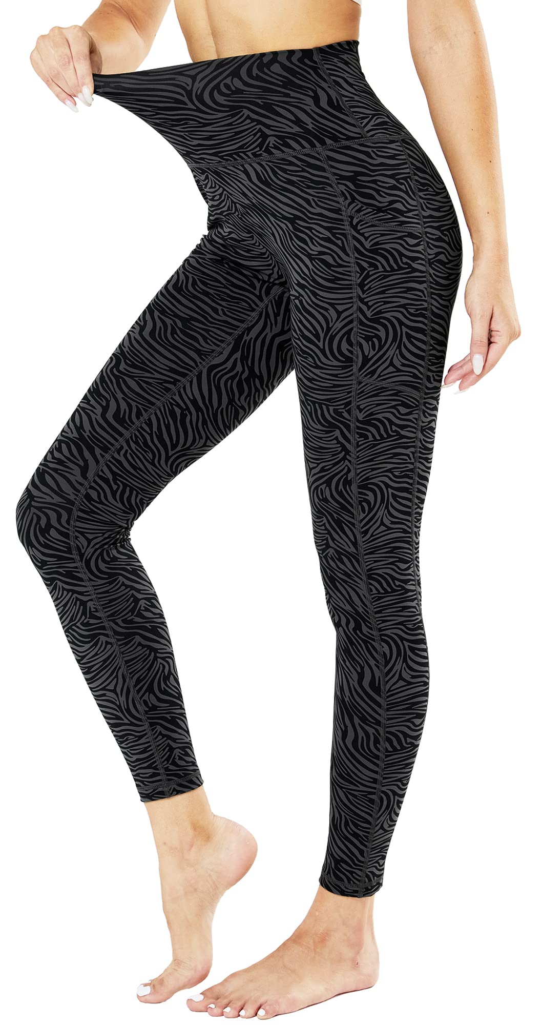 Telamon Women's High Waist Workout Yoga Pants with Pockets Tummy Control Non See-Through Compression Leggings