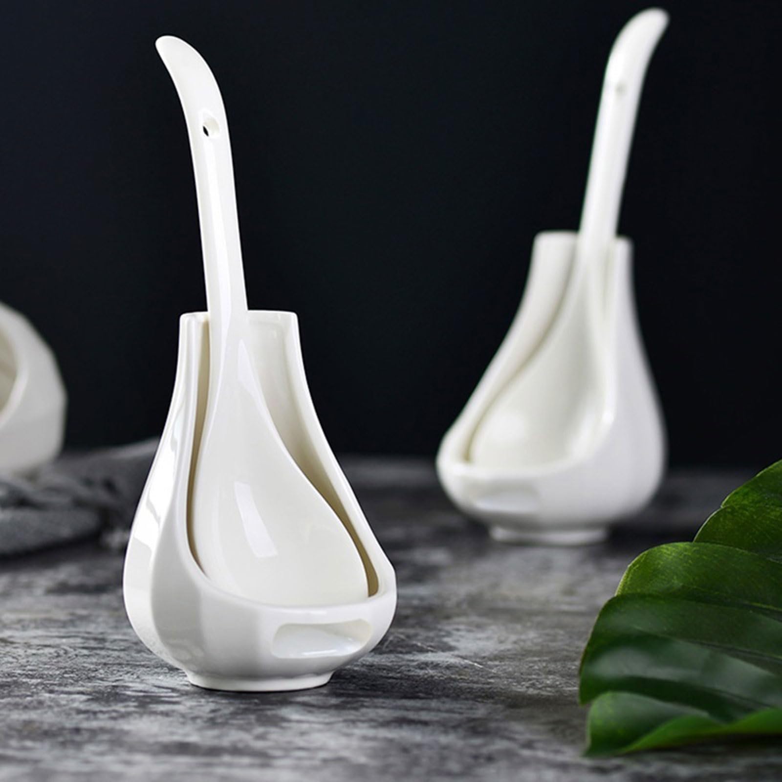OGRAFF Spoon Rest Spoon Rest Holder Ceramic Stand Utensil Kitchen Ladle Rack Chopstick Cooking Porcelain Pottery Chopsticks Teaspoon Fork Soup