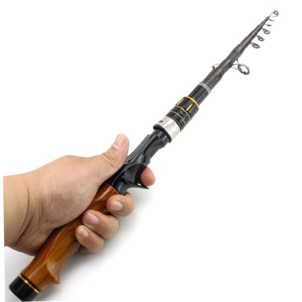 Telescopic Fishing Rod Carbon Casting Rod Carbon Fiber Portable Telescopic Fishing Pole 1.8m