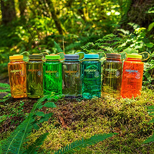 Nalgene Wide Mouth Water Bottle, Spring Green, Tritan Material, Loop Top