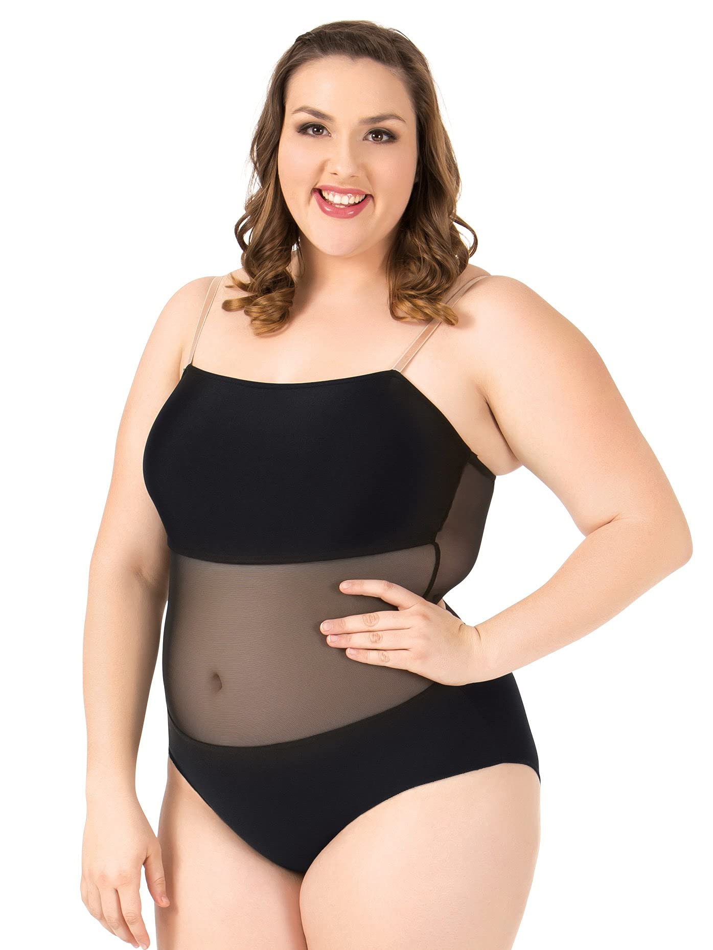 Natalie Dancewear Adult Plus Size Undercover Camisole Undergarment Leotard N237WNUD2X Caramel 2X