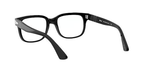 Persol PO3252V Square Prescription Eyewear Frames, Black/Demo Lens, 52 mm