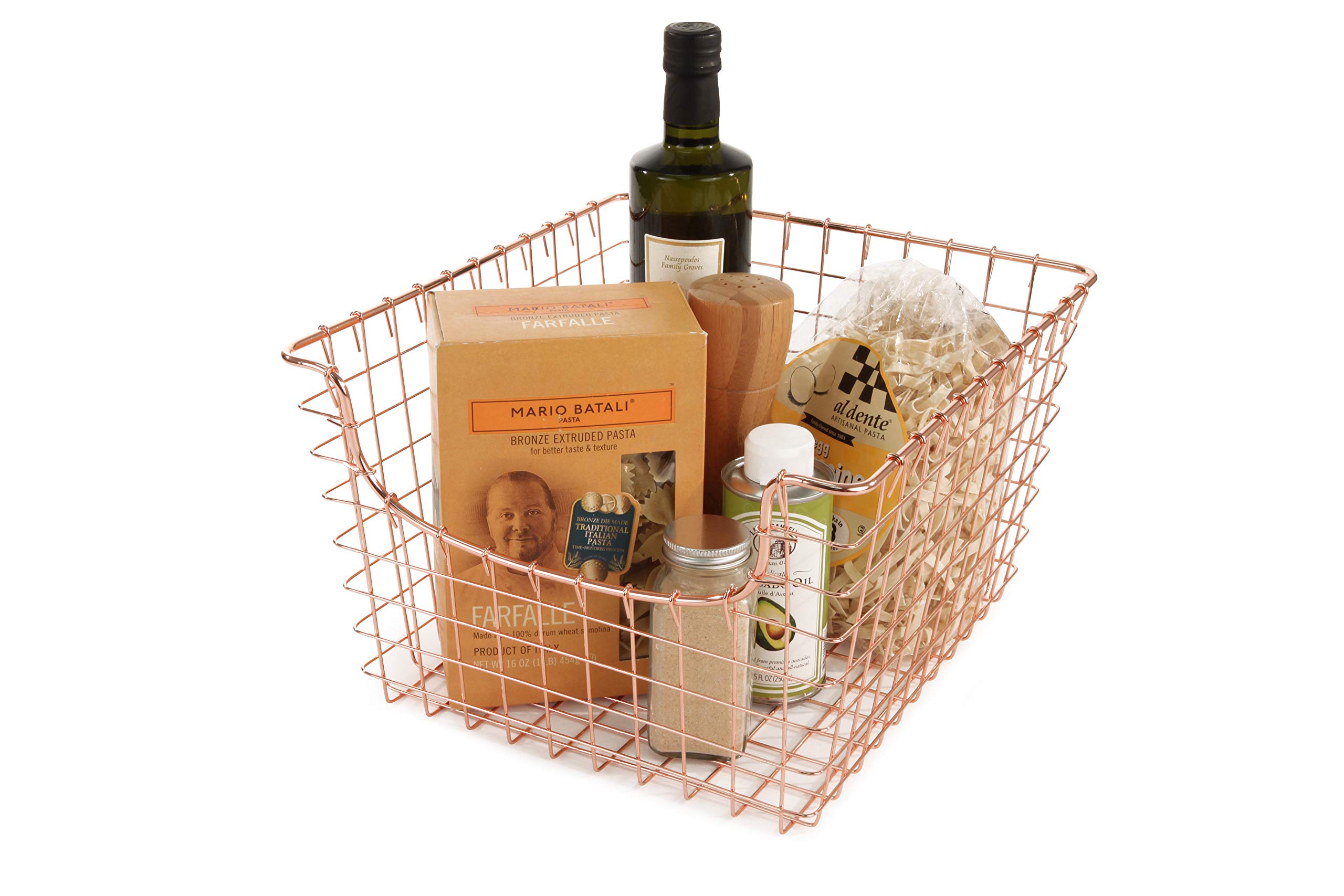 Spectrum Diversified Scoop wire Storage Basket, Medium, Copper