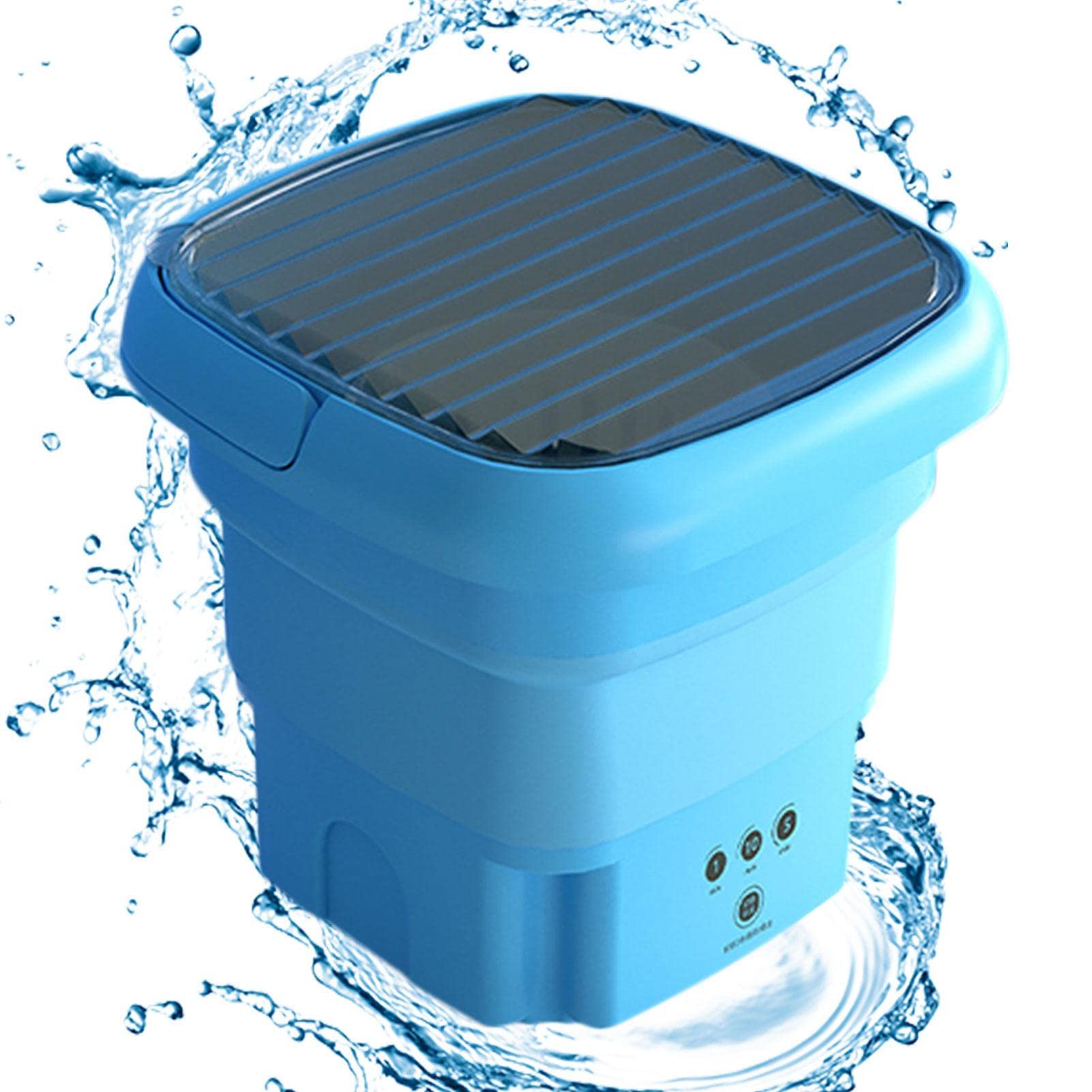 Mini Washer, Small Portable Washing Machine, Foldable Mini Washer With Drain Basket, Deep Cleaning Laundry, Touch Screen Washing Machine For Apartment, Laundry, Camping, RV, Travel, Underwear, Persona