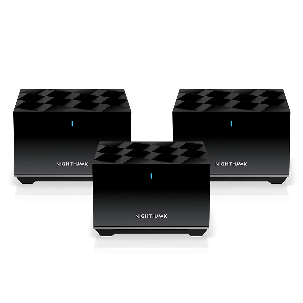 NETGEAR Nighthawk Tri-Band Whole Home Mesh WiFi 6 System (MK83) – AX3600 Router with 2 Satellite Extenders, Coverage up to 6,750 sq. ft. (Renewed)