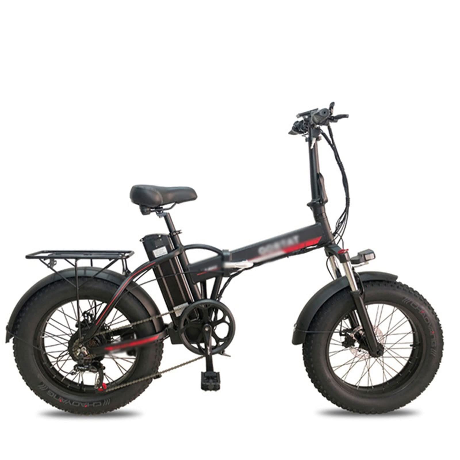 Wonzonezxc Bicycle Electric Bicycle 20 Inch Folding E-Bike Fat Tire Beach Cruiser Electric Motorcycle Lithium Battery