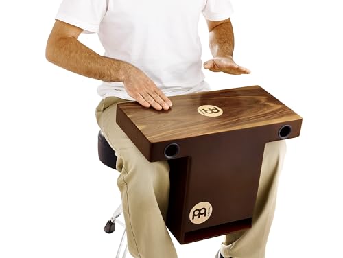 Meinl Slaptop Cajon Box Drum with Internal Snares and Forward Projecting Sound Ports - NOT MADE IN CHINA - Walnut Playing Surface, 2-YEAR WARRANTY (TOPCAJ2WN)
