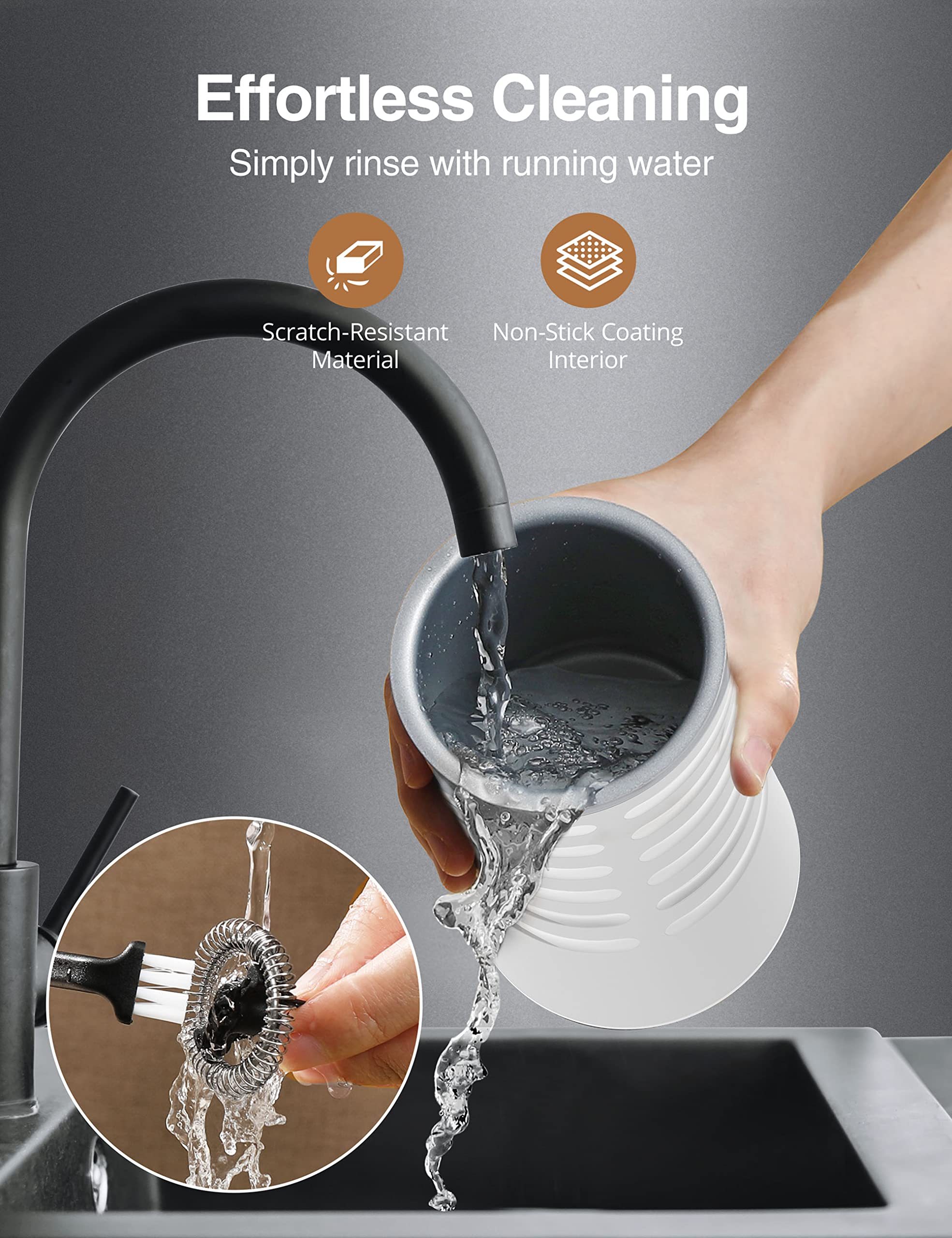Milk Frother and Steamer, 4-in-1 Milk Frother for Coffee Electric Double Wall, Hot & Cold Foam Milk Heater with Strix Temperature Controls, Auto Shut-Off, for Cappuccino, Coffee, Macchiato (white)
