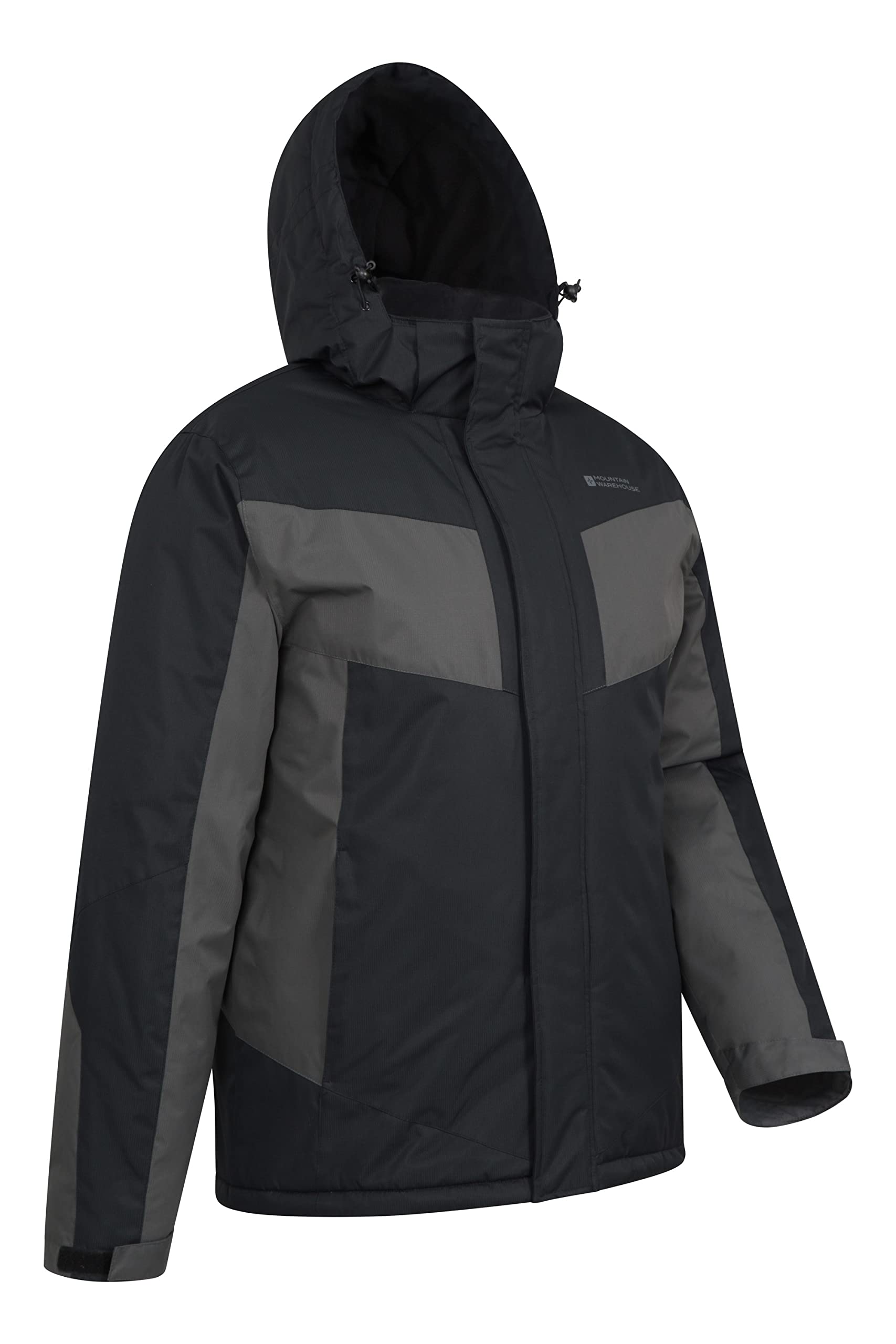 Mountain Warehouse Dusk Mens Ski Jacket - Water Resistant Winter Coat Carbon Large