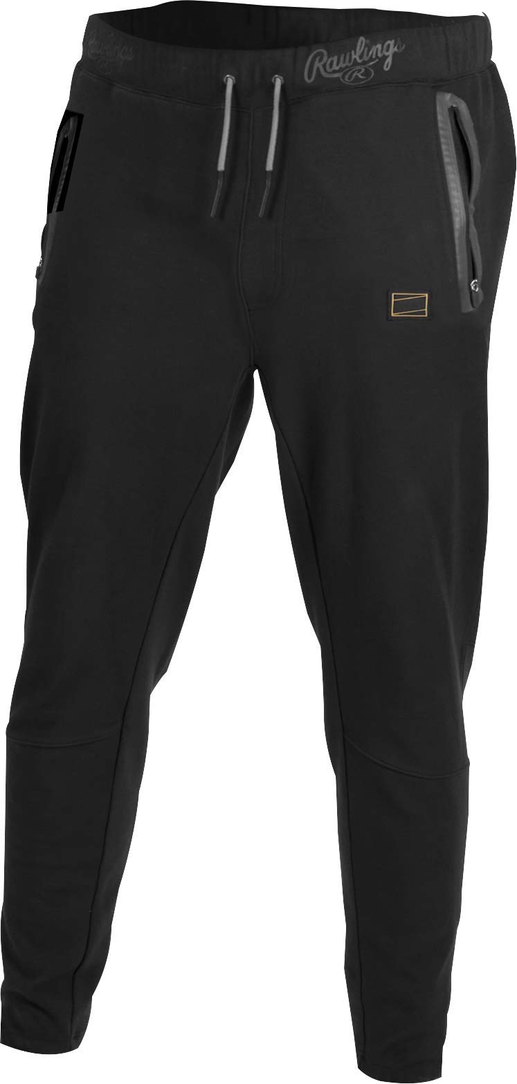 Rawlings Mens 2021 Gold Collection Series Warm-up Joggers Sweatpants, Black, XX-Large-3X-Large US