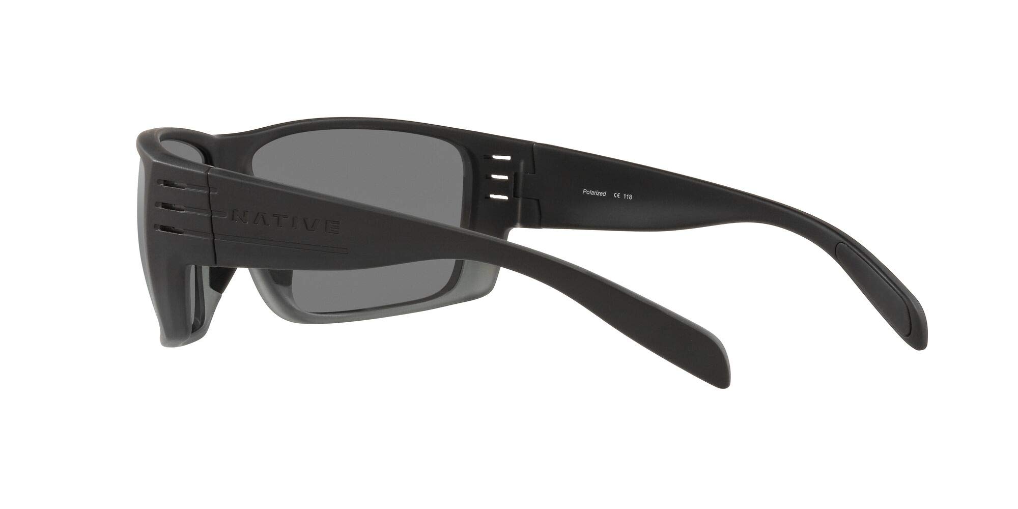 Native Eyewear Griz Rectangular Sunglasses, Desert Tan/Grey Polarized, 66 mm