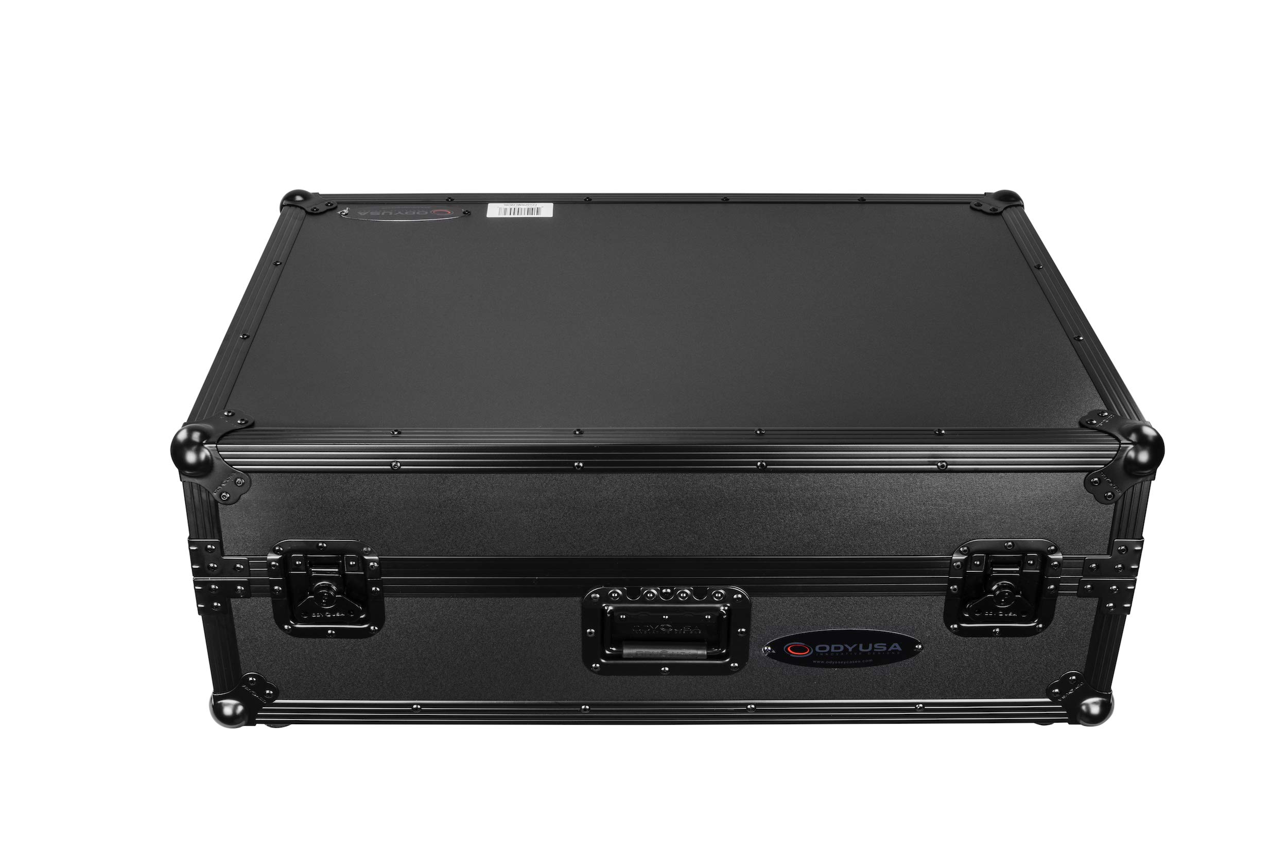 ODYSSEY FZGSPRIME4W2BL Denon Prime 4 Black Flight Case with Patented Glide Laptop Platform & 2U Rack Spaces