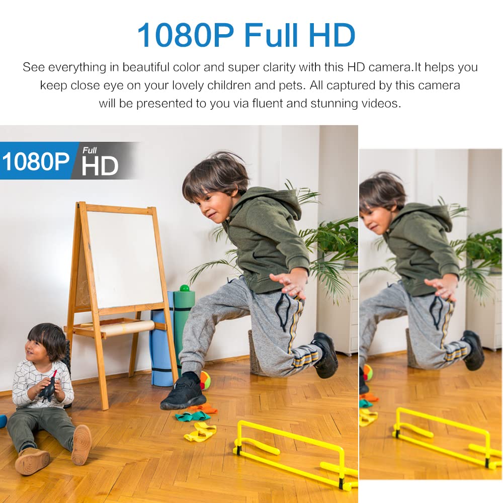 Xpvezl Smallest Smart Home Wireless Camera WiFi Security Camera 1080P HD Hidden Surveillance Cameras Motion Detection Night Vision Indoor App Cellphone Control