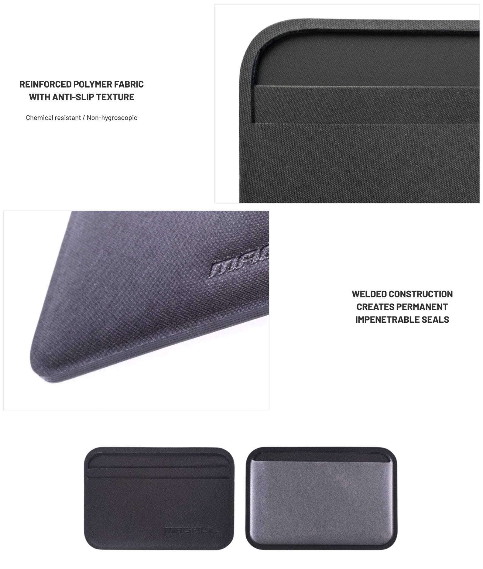 Magpul unisex-adult Polymer DAKA Everyday Tactical Slim Minimalist Credit Card Holder Travel Wallet EDC Gear, Black