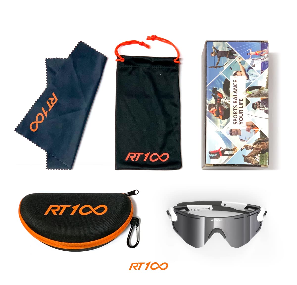 RT100 Cycling glasses for Men and Women Cylindrical Lens, bike sunglasses for men riding sunglasses for men
