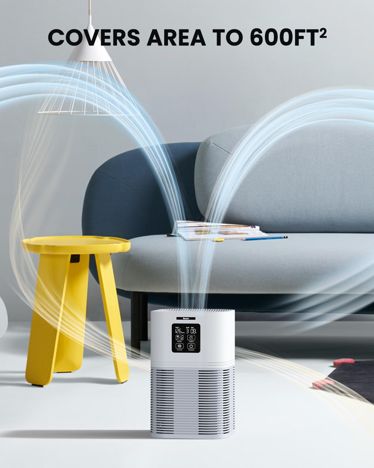 VEWIOR Air Purifiers for Home and Electric Spin Scrubber for Cleaning Bathroom Floor Tile