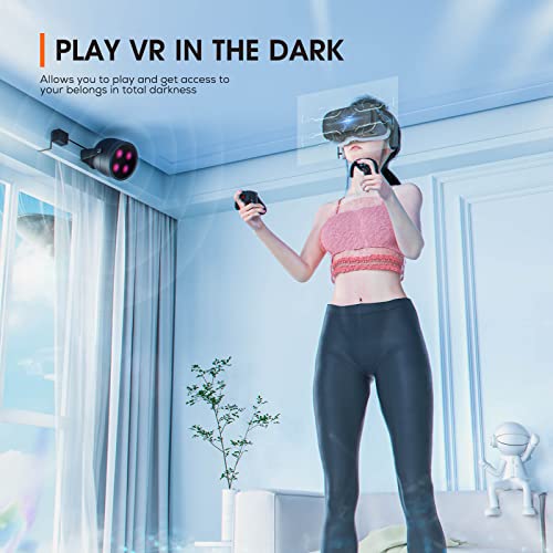 Tendelux AI4V IR Illuminator for VR Headsets, Wide Angle Infrared Light for Enhancing Tracking Sensitivity in The Dark, Compatible with Meta Quest 2 & More Black