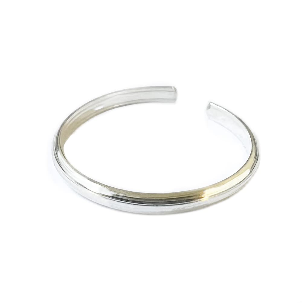 TOE RINGS & THINGS | 1mm .925 Sterling Silver Adjustable Toe Ring | Unisex | Simple Silver Band