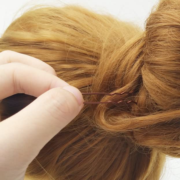 U Shaped Hair Pins,200Pcs 6cm Bun Hair Pins with Storage Box by PEOUWNES, Brown