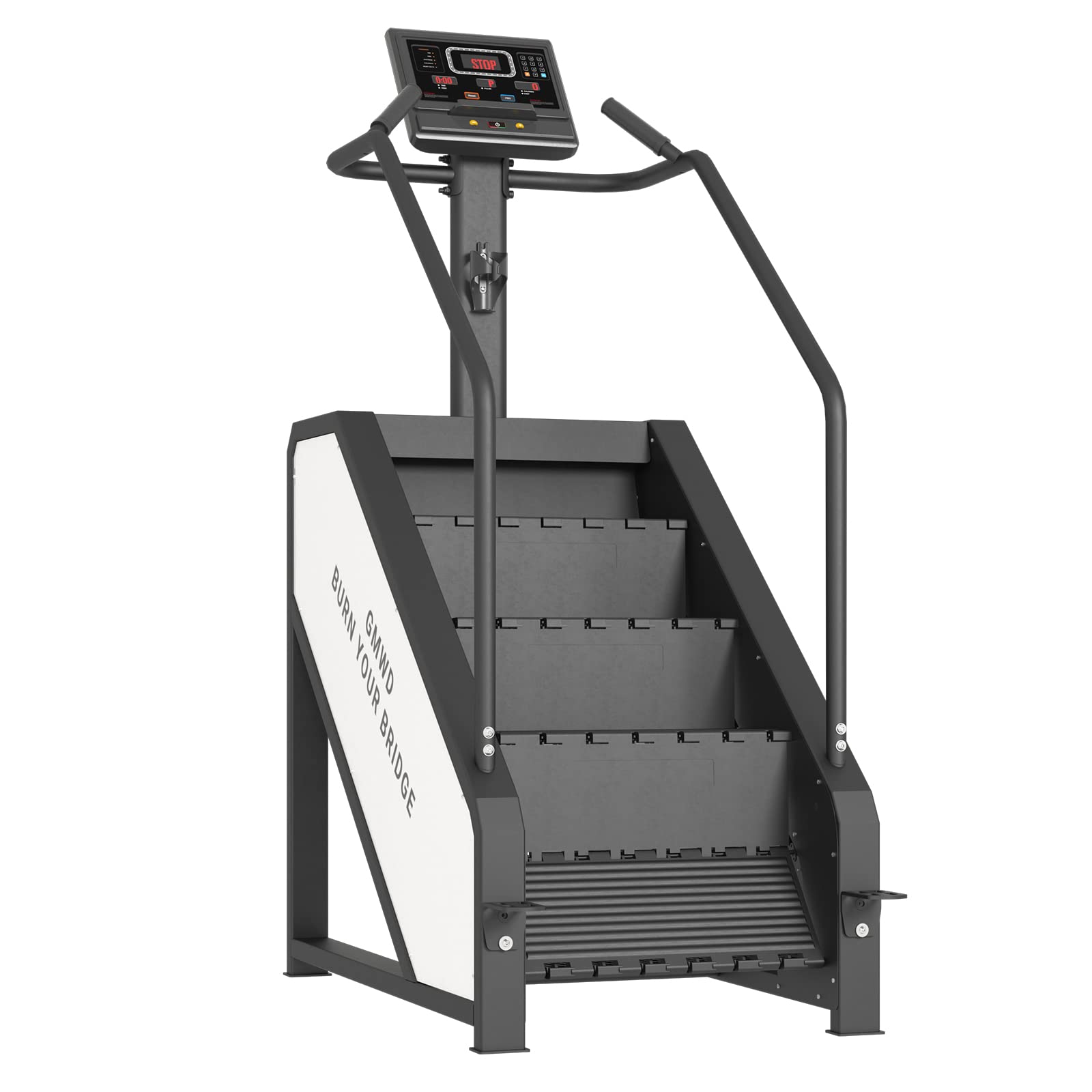 Stairmaster, GMWD Stair Stepper with LED Screen, Stepmill Exercise Machine with 12 Workout Programs, 441LBS, 24-164 Steps/Minute, White