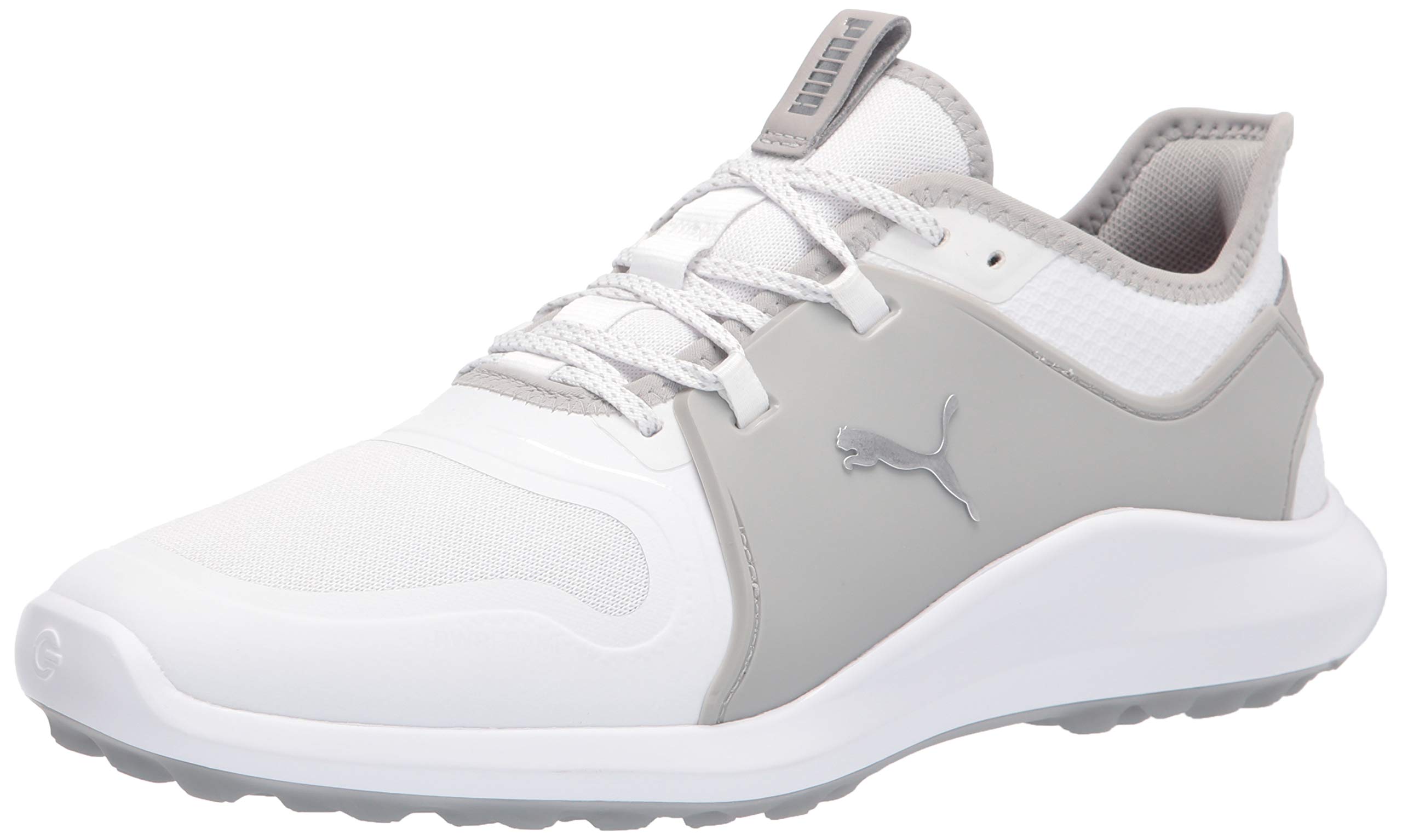 PUMA mens Ignite Fasten8 Golf Shoe, Puma White-puma Silver-high Rise, 12 US