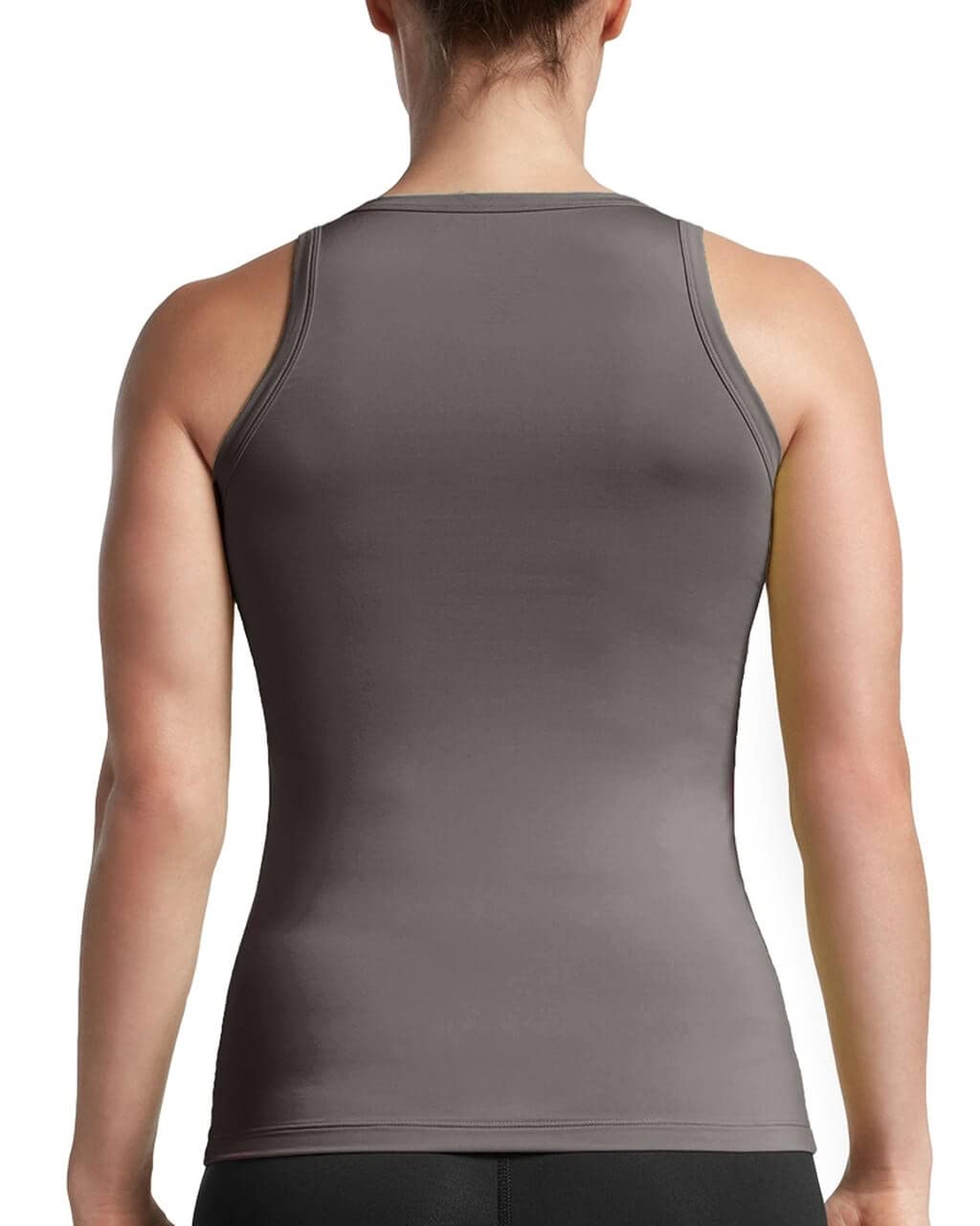Tommie Copper Women’s Core Compression Tank Top | Breathable Discreet Activewear for Upper & Mid Body Muscle Support - Slate Grey - Medium