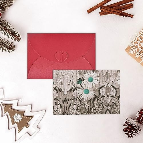 MQGMZ Mqgmzdaisy Flowers Print Thank You Cards With Envelopes Classic Blank Thank Pearl Paper Greeting