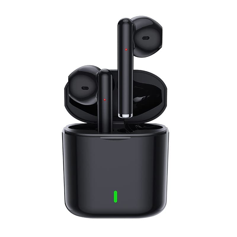 ZLBBM Wireless Earbuds Bluetooth Headphones,Touch Control Stereo Sound Bluetooth Earbuds with Mic,30H Playtime Waterproof Wireless Ear Buds with Charging Case for Sport,Running,Working(Black)