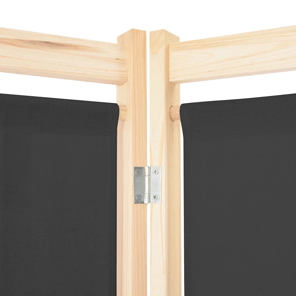 Natulvd Room Divider with Wood Frame, Folding Privacy Screen Partition, Free Standing Screen Room Separator, Office Privacy Wall Partition Panel - Grey - 3-Panel