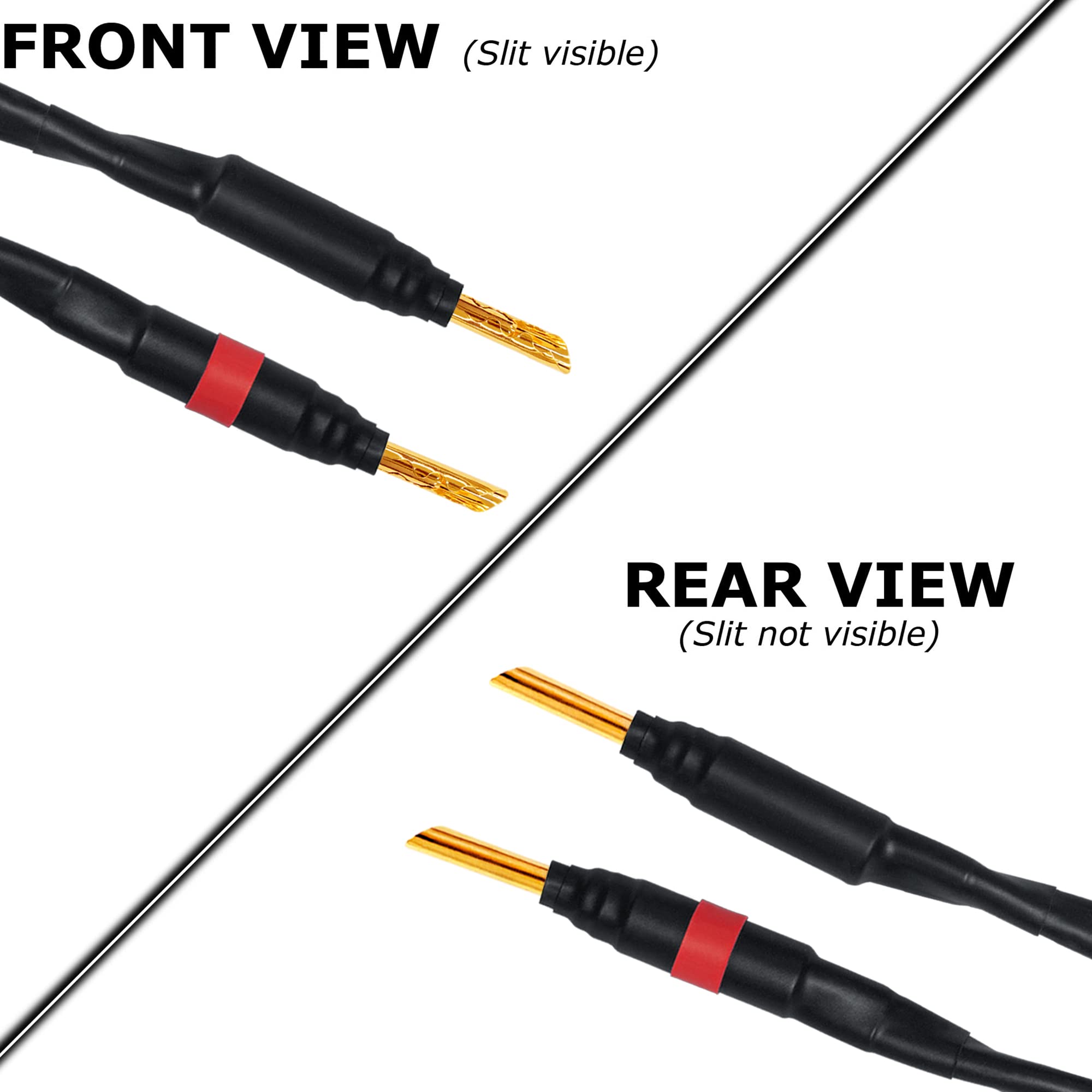 WORLDS BEST CABLES 10 Foot - Canare 4S11 – Audiophile Grade - HiFi Star-Quad Speaker Cable Pair with Eminence Gold Banana Connectors