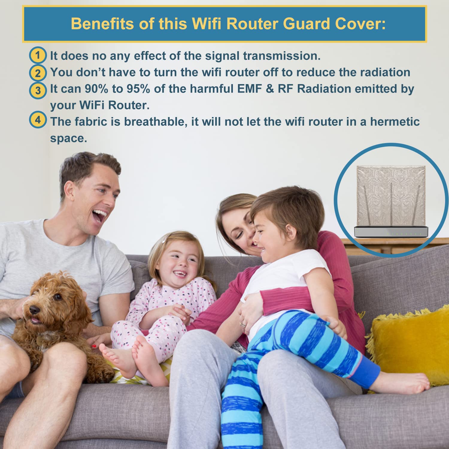 WiFi Cover WiFi Router Cover, Protect us from Harmful EMI WiFi Guard Protection Router Cover