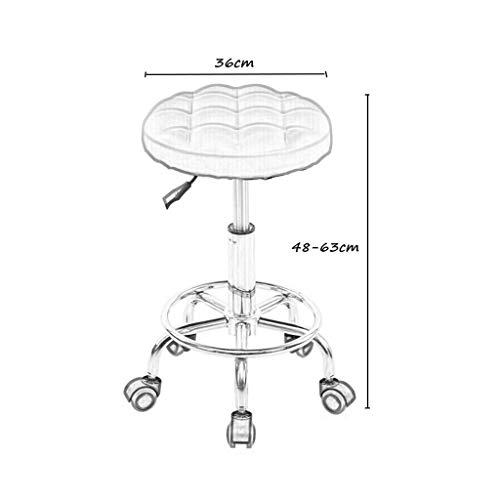 QNN Desk Chair,Premium Quality Round Bar Stool 360° Rotating Height Adjustable Bar Chair High Feet Chair for Home Office