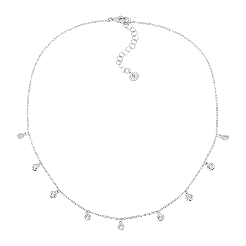 Silpada 'Marvel Around' Cubic Zirconia Necklace in Sterling Silver, 15" + 2"