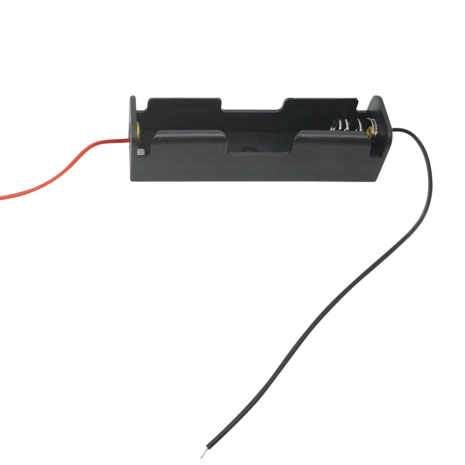 Vinomike 10 Pack 1 Slot 18650 Battery Holder with Wired, 3.7V 18650 Battery Storage Box Case for 18650 Battery with Connect Lead. Black