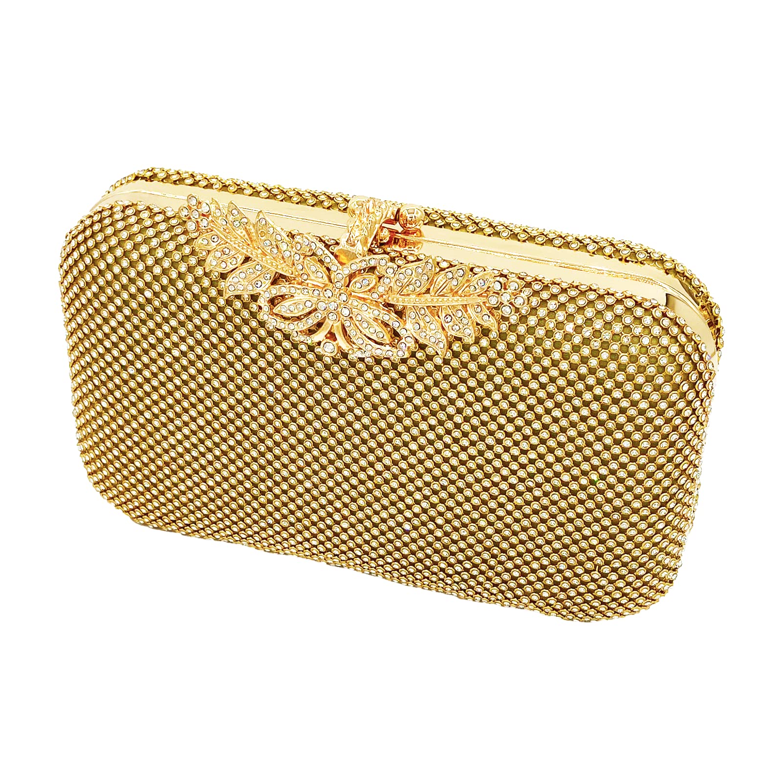 UQVIZU Women's Clutch Purses Bling Glitter Evening Handbags Wedding Party Prom Evening Bag, Gold