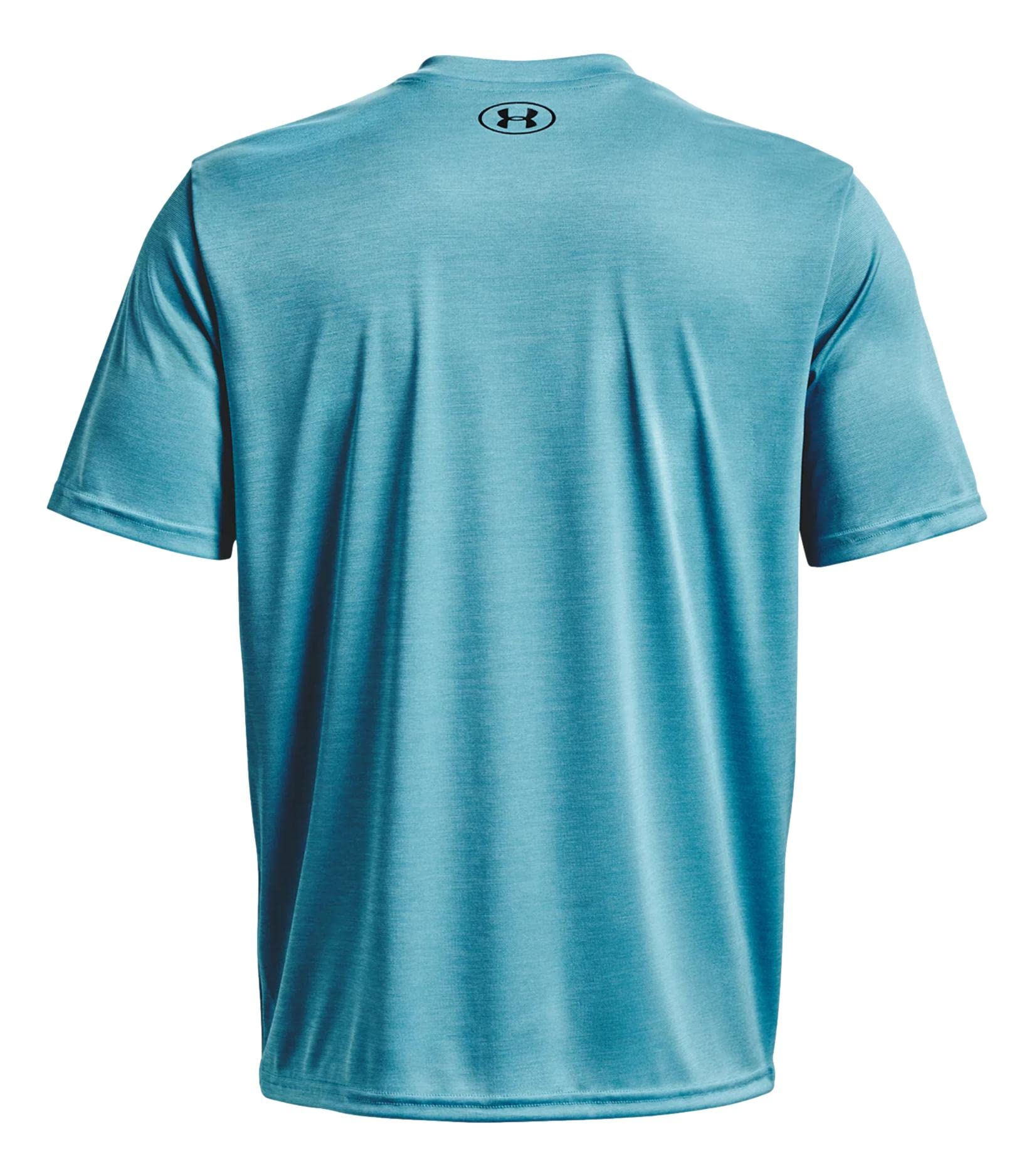 Under Armour Men's UA Tech V-Neck Short Sleeve T-Shirt (as1, Alpha, m, Regular, Regular, Radar Blue/Black, Medium)